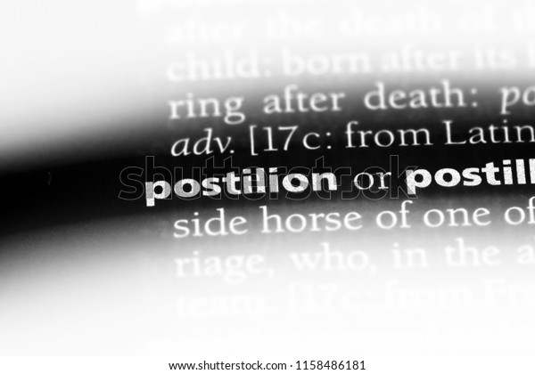 Postilion Word Dictionary Postilion Concept Stock Photo 1158486181 ...