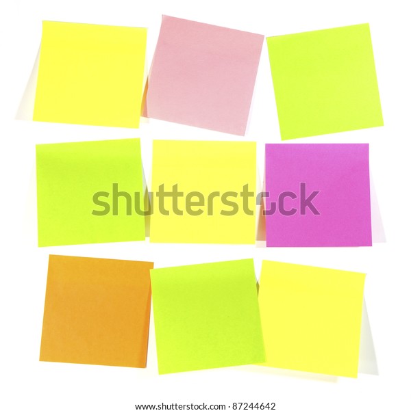 Postit Reminder Note On White Background Stock Photo (Edit Now) 87244642