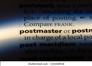 Postmaster Word Dictionary Postmaster Concept Stock Photo 1155430918 ...