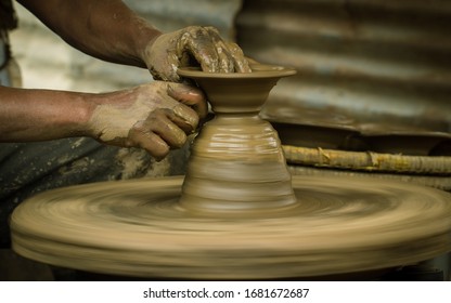 Pot Making Process Old Fashioned Stock Photo (Edit Now) 1681672687