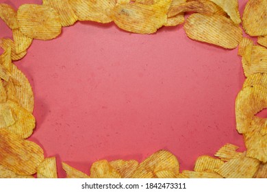 Potato Crispy Chips Rectangle Shape Frame Stock Photo 1842473311 ...