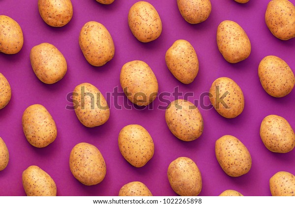 Potato On Colored Background Pattern Potato Stock Photo (Edit Now ...