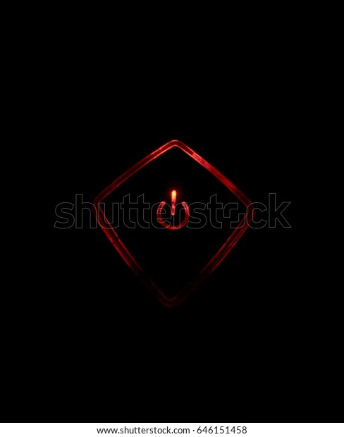 Power Button Red Light Stock Photo 646151458 | Shutterstock