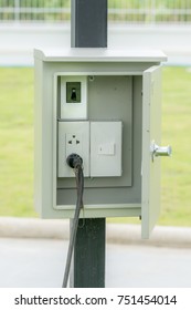 Power Distribution Wiring Switchboard Panel Outdoor Stock Photo ...