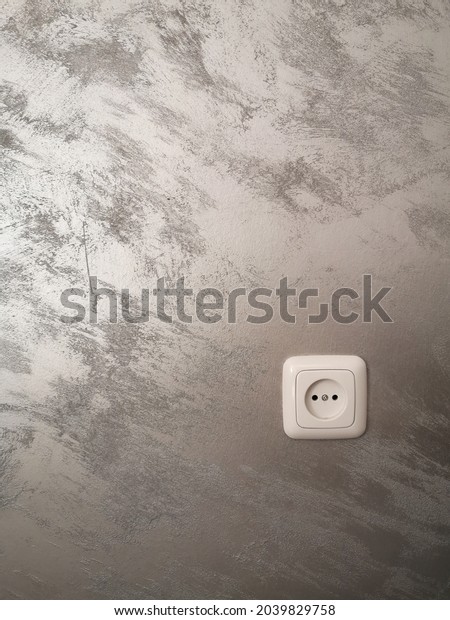 Power Socket Electrical Outlet On Stucco Stock Photo 2039829758 ...