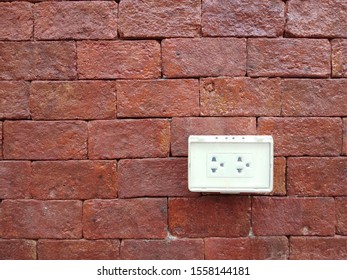 Outdoor White Electrical Outlet On Brick Stock Photo (Edit Now) 648908611