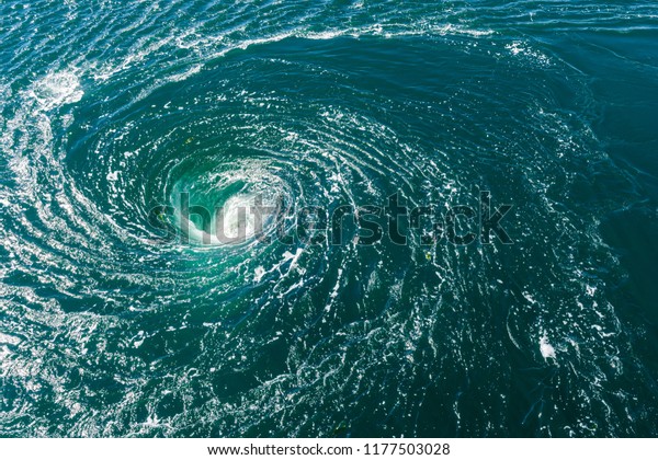 Powerful Whirlpool Generated Surface Green Waters Stock Photo (Edit Now ...
