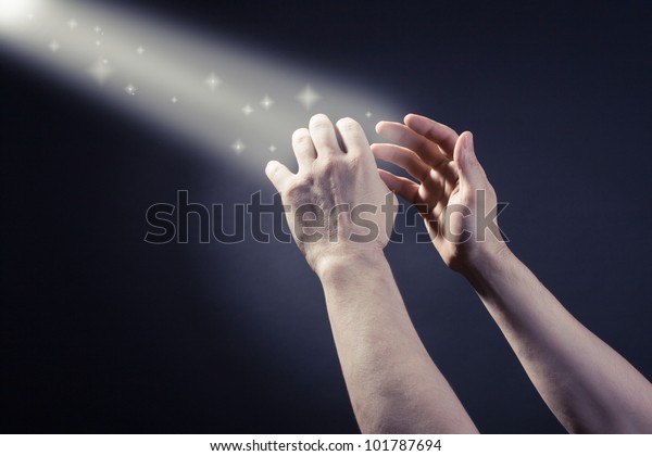 Prayer Raised Hands Stock Photo (Edit Now) 101787694