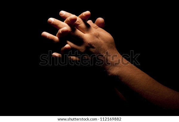Praying Hands Black Background Stock Photo 112169882 | Shutterstock