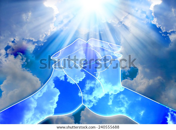 Praying Hands Made Cloud Sky Foto stock 240555688 | Shutterstock