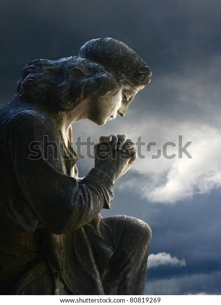 Praying Statue Stock Photo (Edit Now) 80819269