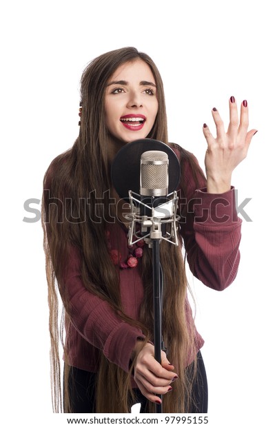 Pretty Singer Pose Stock Photo 97995155 | Shutterstock