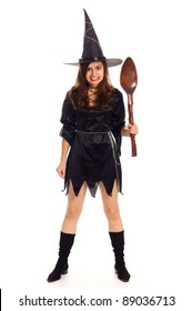 Pretty Wizard Posing On White Background Stock Photo 89036713 ...
