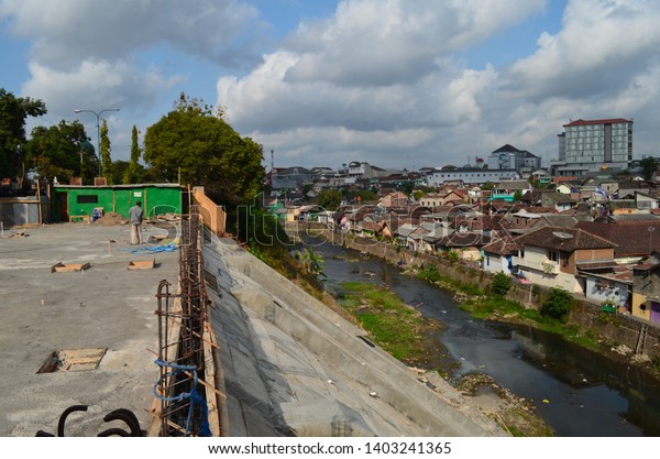Prevention Landslides Code Jogja River Cliffs Stock Photo 1403241365 ...