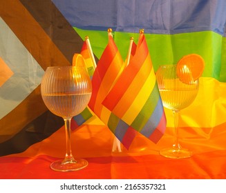 Pride Progression Flag Pride Mini Flags Stock Photo 2165357321 ...