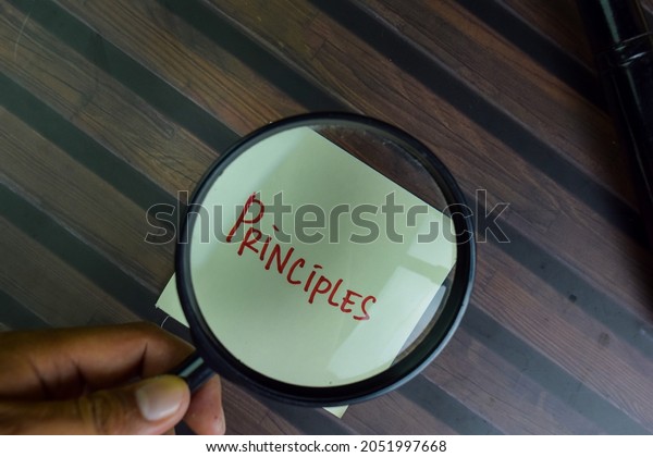 Principles Write On Sticky Notes Isolated Stock Photo 2051997668 ...