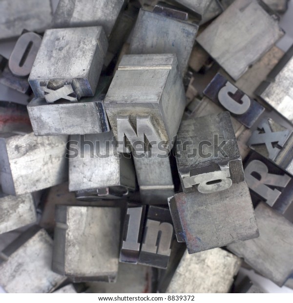 Printers Blocks Lower Upper Case Letters Stock Photo 8839372 | Shutterstock