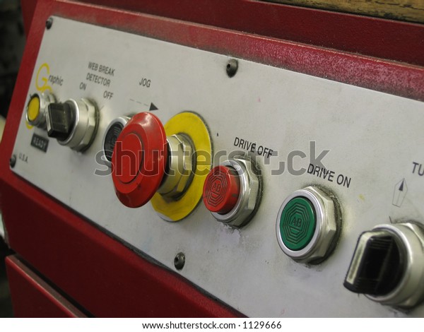 Printing Press Control Panel Stock Photo 1129666 | Shutterstock