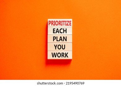 Prioritize Each Plan You Work Symbol Stock Photo 2195490769 | Shutterstock