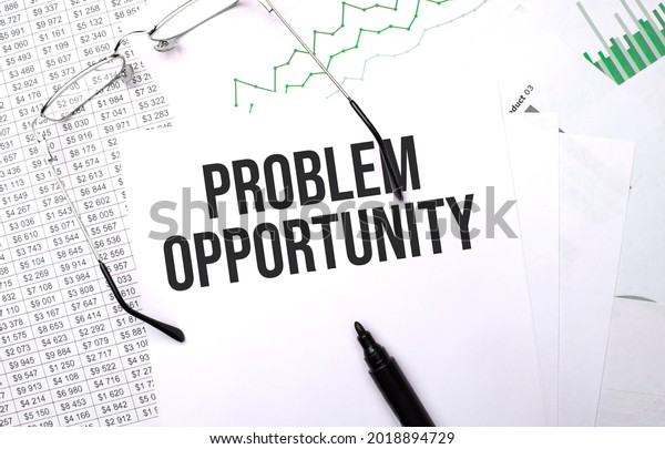 Problem Opportunity Conceptual Background Chart Papers Stock Photo ...