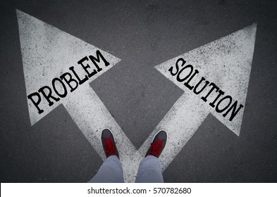 Problem Versus Solution Written On White Stock Photo 570782680 ...