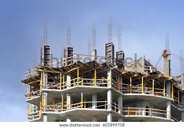 Process Construction Multistory Monolithic Building Concrete Stock ...
