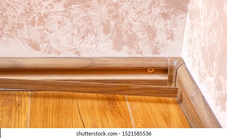 Process Installing Baseboardmounting Assembly Plinth Closeup Stock ...