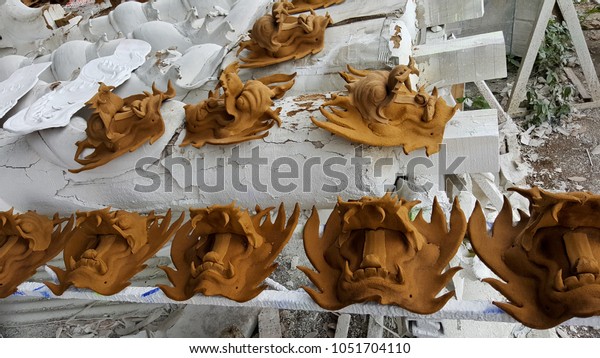 Process Making Dragon Shaped Joss Stick Stock Photo 1051704110 ...