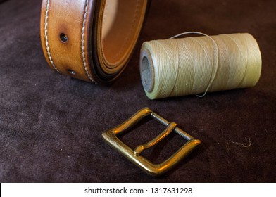 Process Making Leather Belt Do Yourself Stock Photo 1317631298 ...
