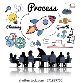 Process Procedure Production System Operation Concept Stock Photo ...