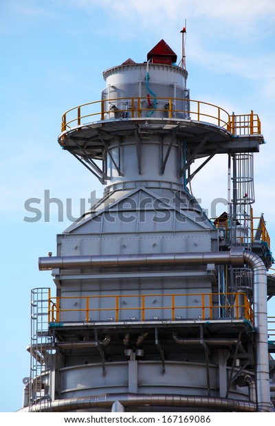 Processing Column Offshore Platform Under Construction Stock Photo ...