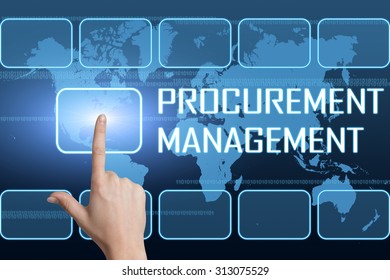Procurement Management Concept Interface World Map Stock Photo ...