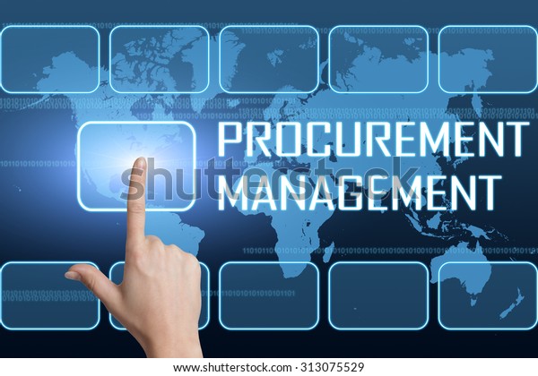 Procurement Management Concept Interface World Map Stock Photo ...