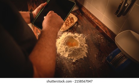 Professional Chef Checking Ingredients Using His Stock Photo 2158567047 ...