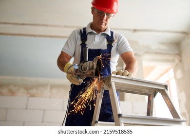 Professional Construction Worker Hands Work Gloves Stock Photo ...