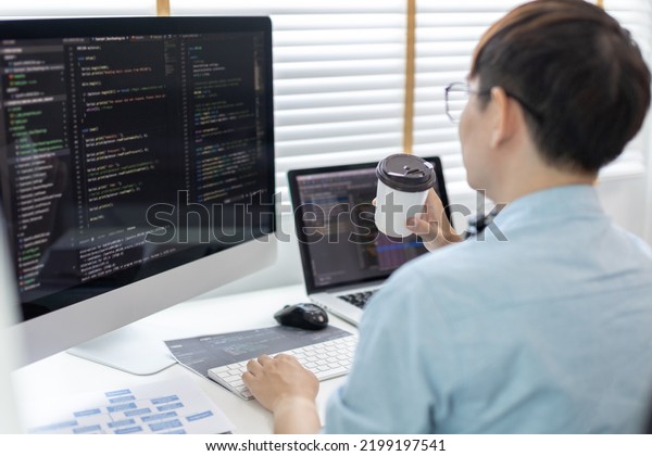 Professional Development Programmers Sipping Coffee Private Stock Photo 2199197541 | Shutterstock