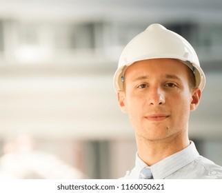 Professional Engineers Engineer Construction Backgroundcloseup Portrait ...