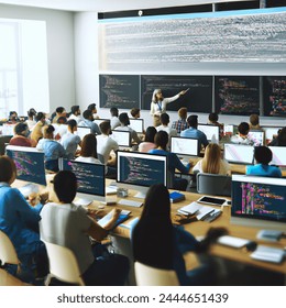 Training Classroom Laptops Instructor AI-generated image 2575231923 ...