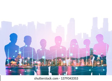 Professional Teamwork Network Connection Technology Concept Stock Photo ...