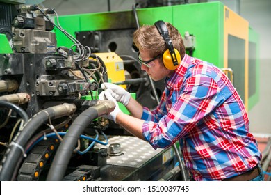 Professional Technical Worker Man Working Production Stock Photo ...