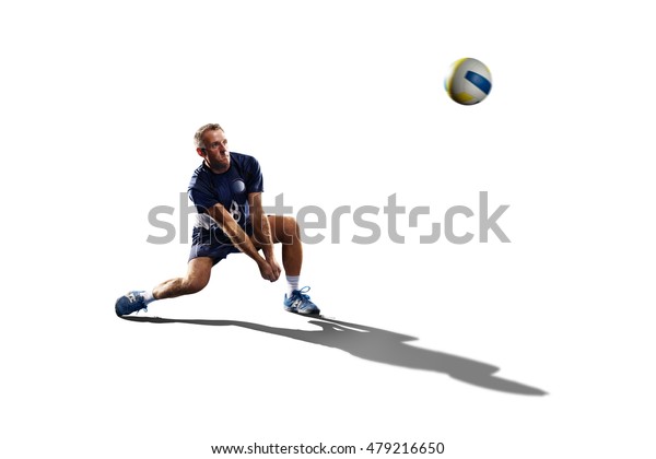 Professional Valleyball Player Isolated On White Stock Photo (Edit Now ...