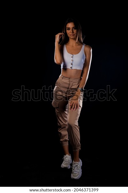 Profile Side View Nice Attractive Cute Stock Photo 2046371399 ... Profile Side View Nice Attractive Cute Stock Photo 2046371399 ...