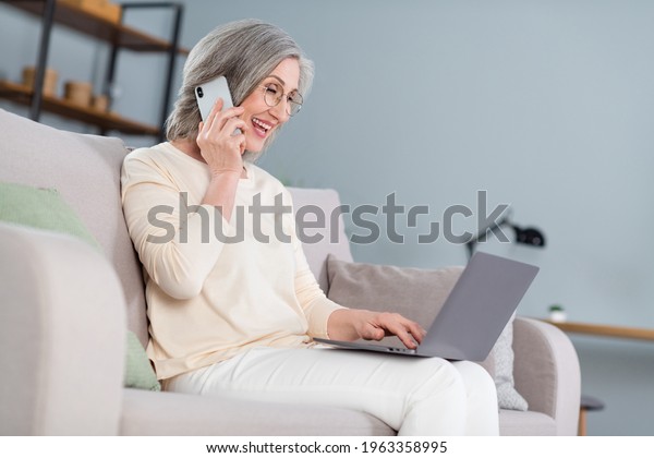 Profile Side View Portrait Elderly Retired Stock Photo 1963358995 ...