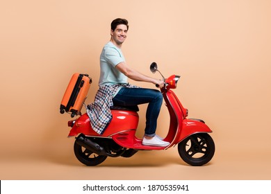 Profile Side View Portrait Nice Cheerful Stock Photo (Edit Now) 1870536004