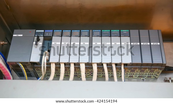 Programmable Logic Controllerelectrical Control Wire System Stock Photo ...