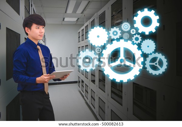 Programmer Data Center Room Gear System Stock Photo 500082613 ...