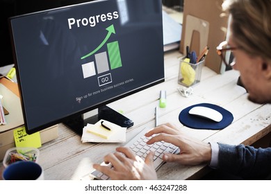 Progress Development Improvement Advancement Concept Stock Photo ...