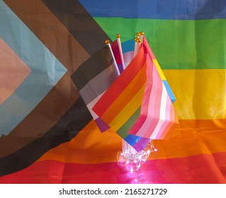 Progress Pride Flag Small Hand Held Stock Photo 2165271729 | Shutterstock