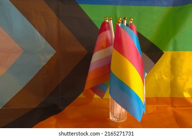 Progress Pride Flag Small Hand Held Stock Photo 2165271731 | Shutterstock