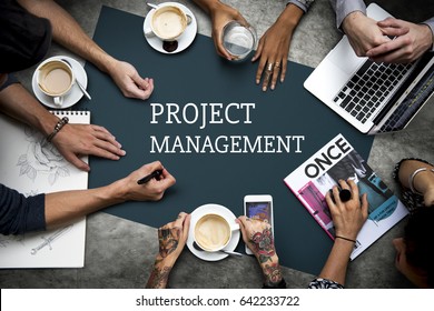 Project Management Work Process Organization Concept Stock Photo ...